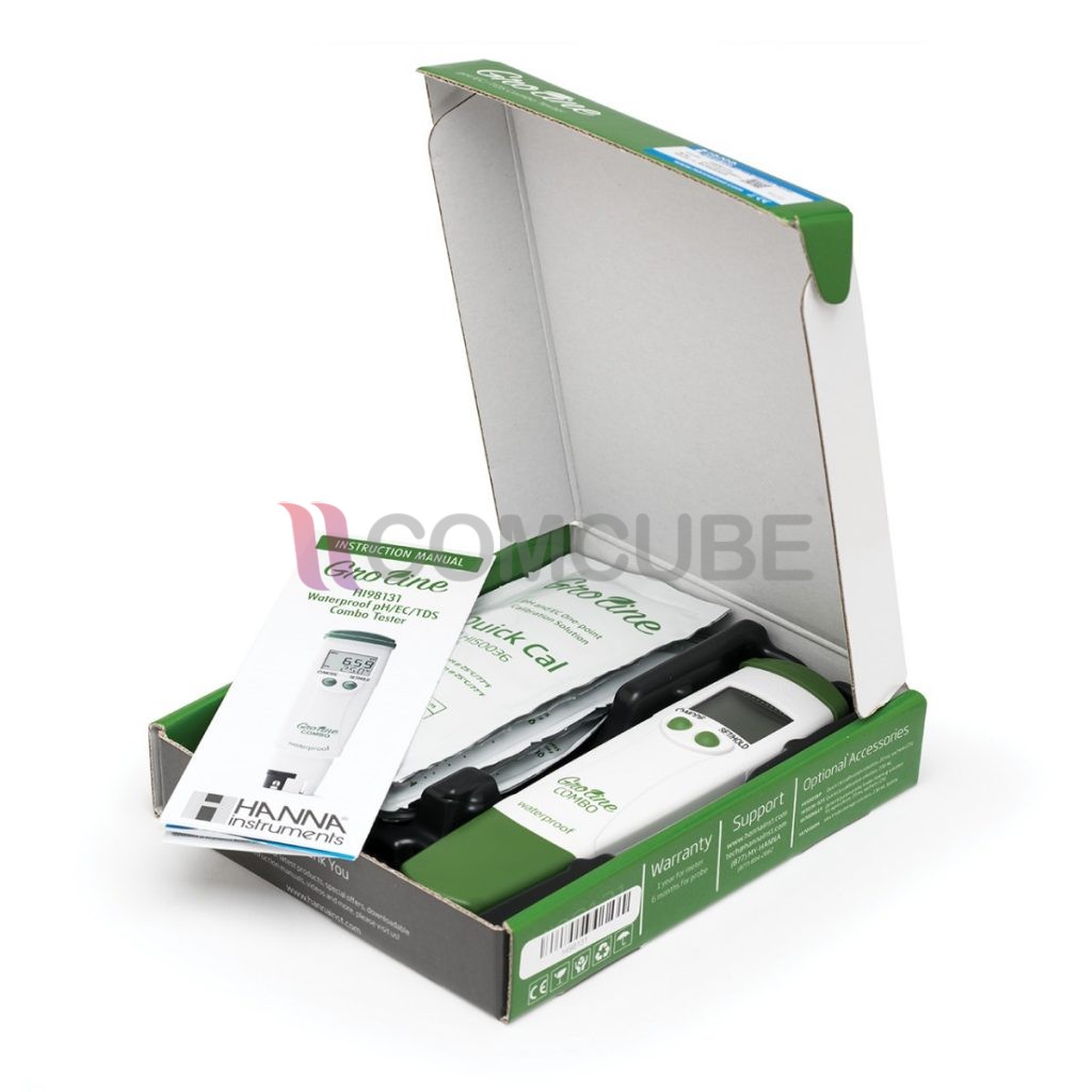 pH Meter/EC/TDS/อุณหภูมิ สำหรับไฮโดรโปนิกส์ HANNA HI98131