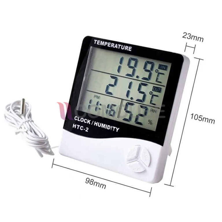 เครื่องวัดอุณหภูมิ/ความชื้น HTC-2 แบบจอแสดงผล 3 บรรทัด